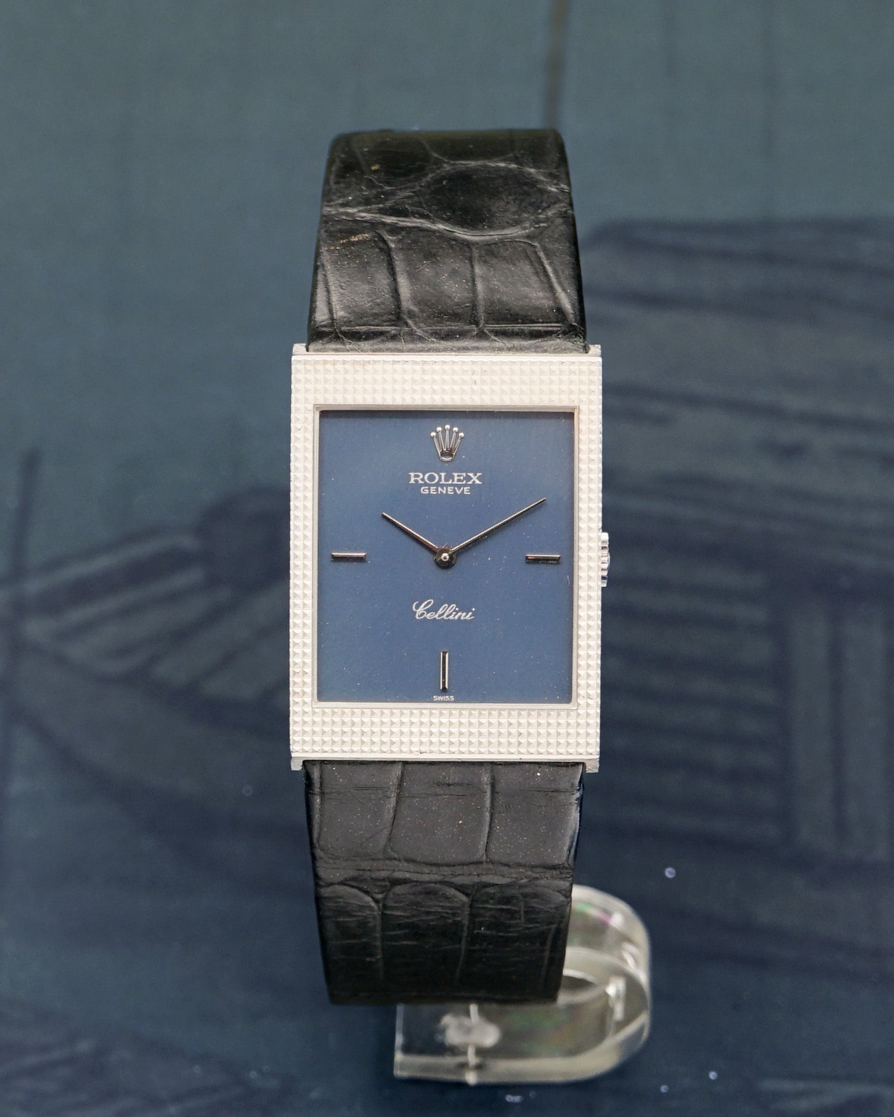 1970s Rolex Cellini ref. 4127 in a white gold pyramidal case